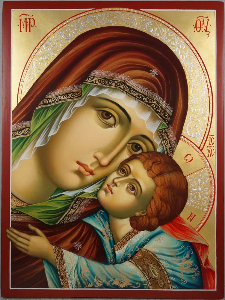 Virgin of Tenderness (Eleousa) Orthodox Icon - BlessedMart
