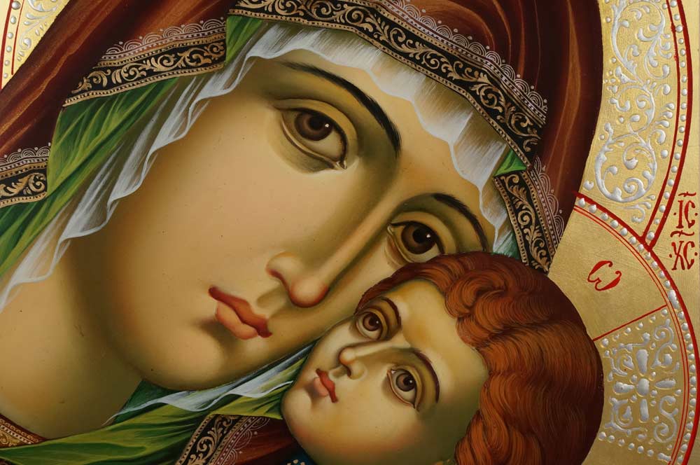 Virgin of Tenderness (Eleousa) Orthodox Icon - BlessedMart