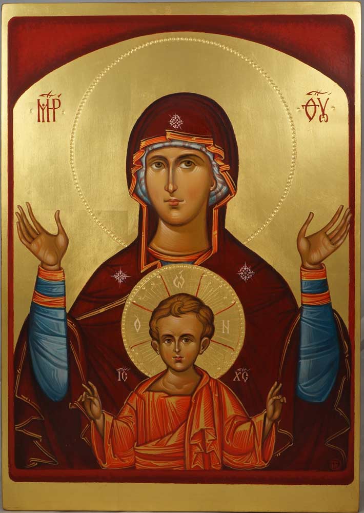 Theotokos of the Sign (Oranta) Orthodox Icon - BlessedMart