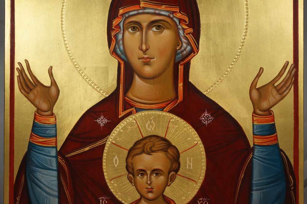 Theotokos of the Sign (Oranta) Orthodox Icon - BlessedMart