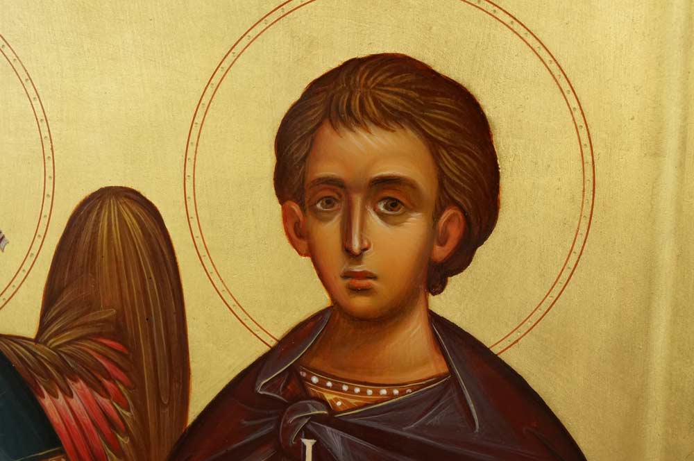 Custom Wedding Icon (Holy Martyr Felix and Archangel Gabriel) Orthodox ...
