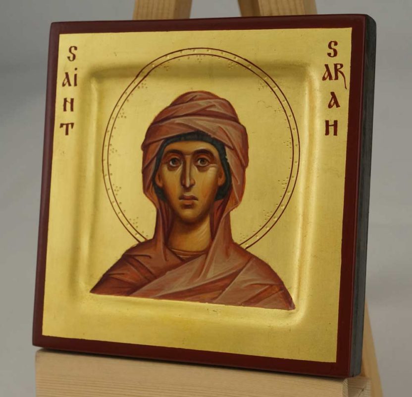 Saint Sarah (miniature) Orthodox Icon - BlessedMart