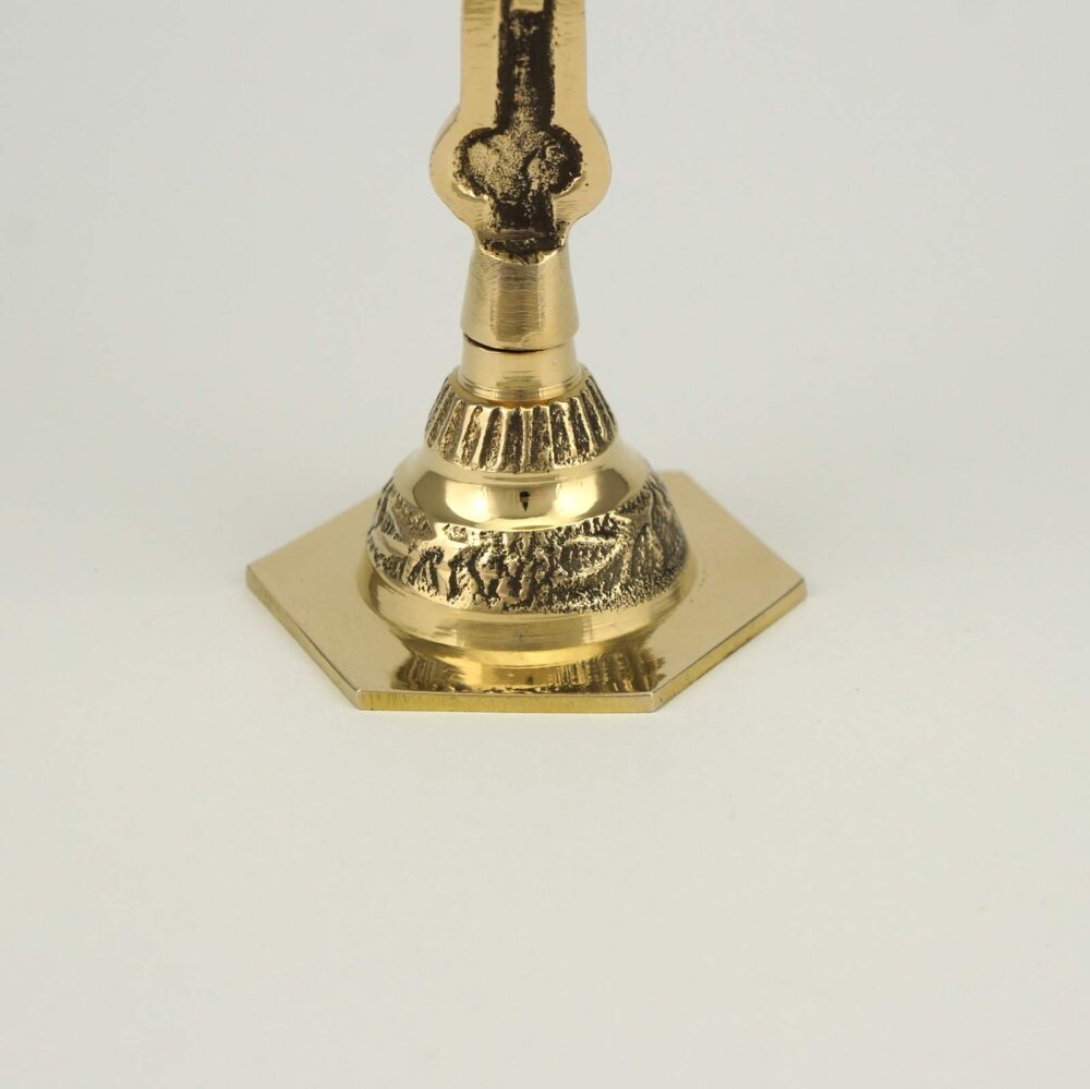 Cross Design Brass Candle Holder Candlestick - BlessedMart