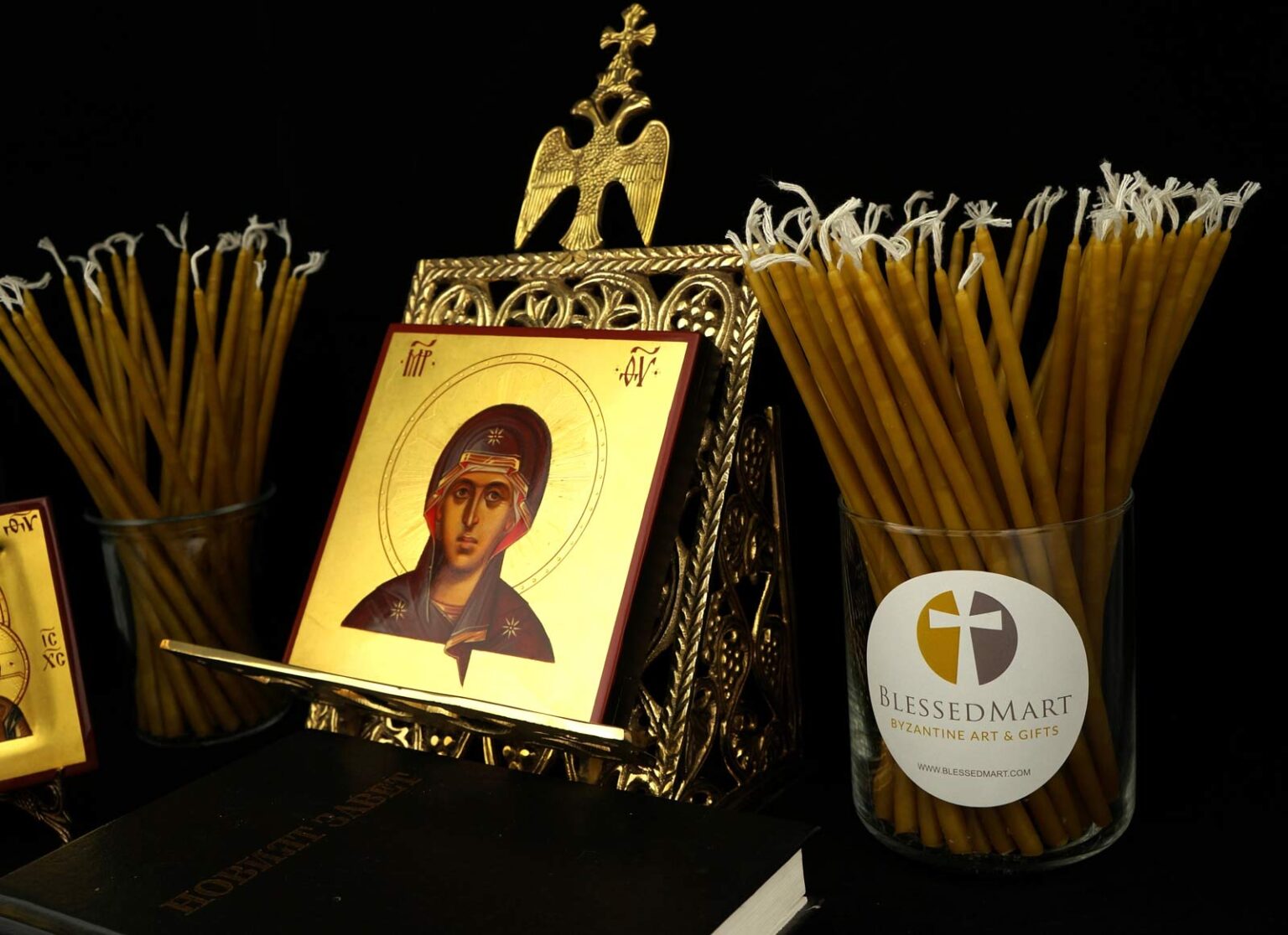 Deluxe Brass Byzantine Display Stand - BlessedMart