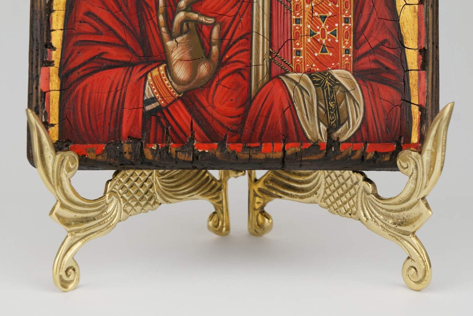 Decorated Brass Icon Stand - BlessedMart