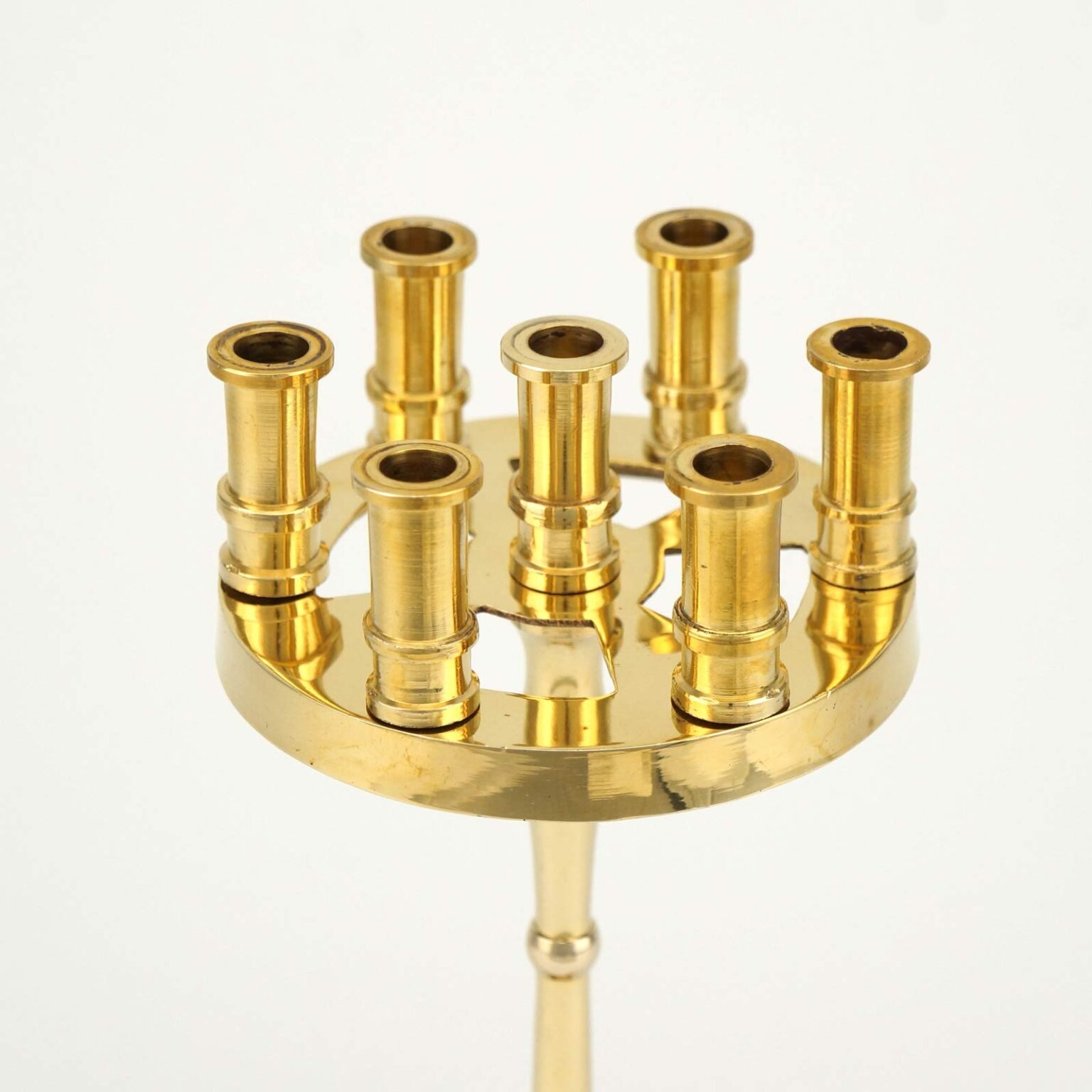Traditional Brass Seven-Candle Holder (16cm - 6.3 inch) - BlessedMart