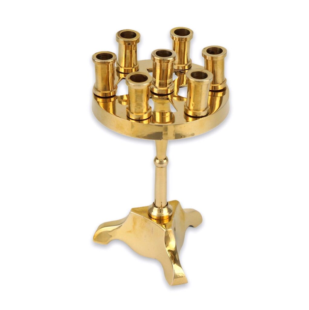 Traditional Seven-Candle Brass Holder - BlessedMart
