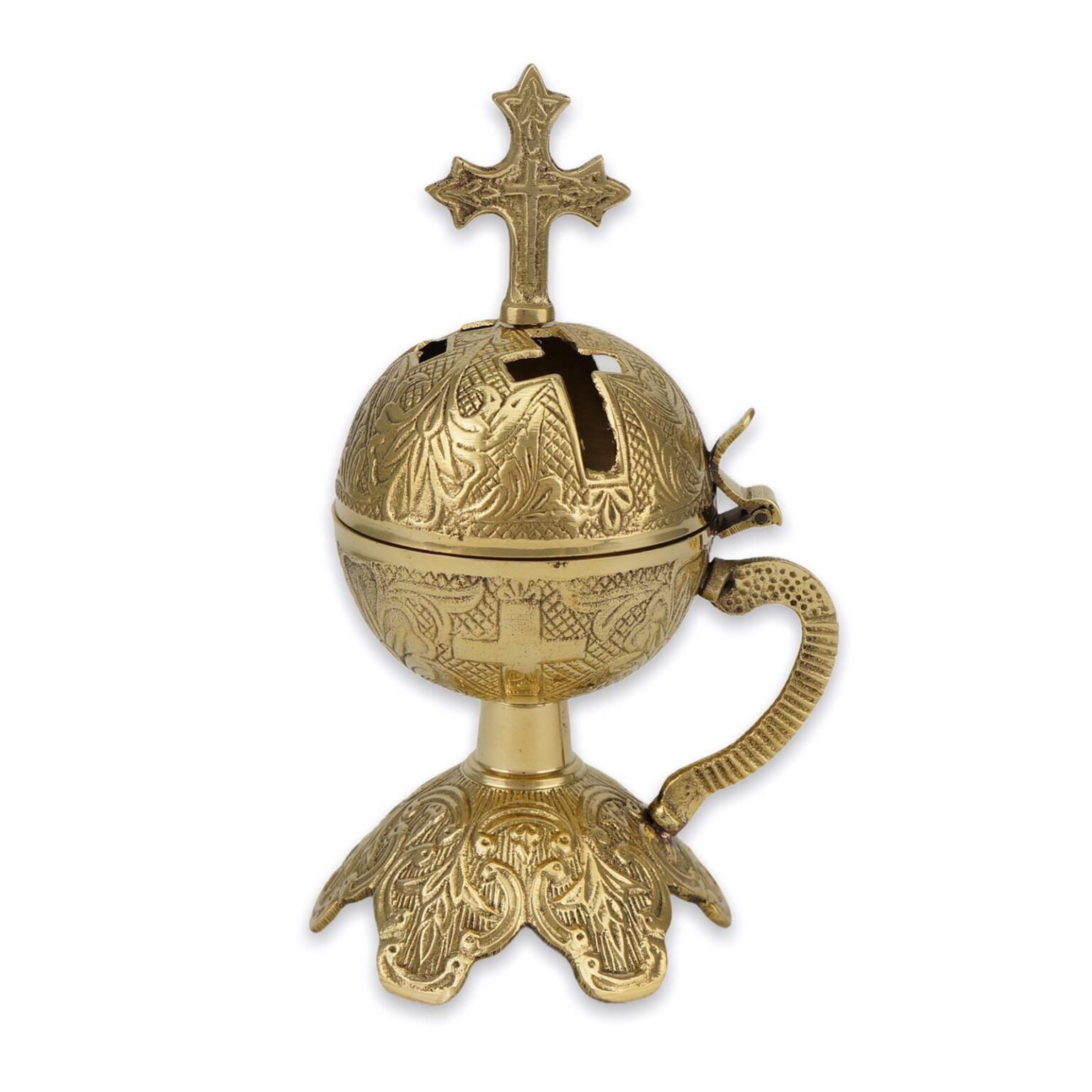 Deluxe Brass Standing Cross with Mother Of Pearl Inlay - BlessedMart