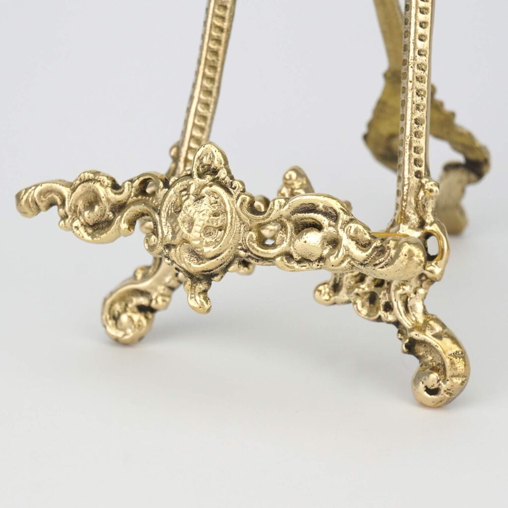 Ornate Brass Icon Stand - Brass Display Stands - BlessedMart