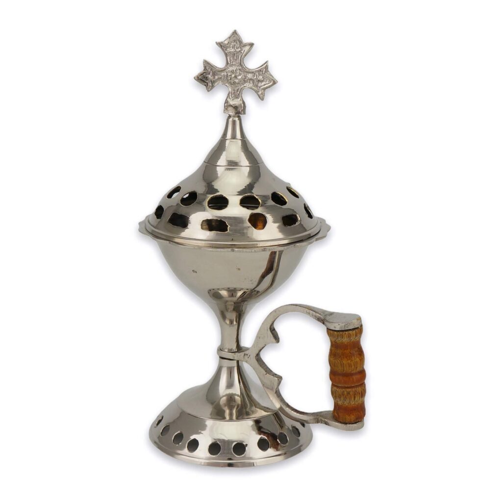 Orthodox Incense Burner with Mother of Pearl Inlay - BlessedMart