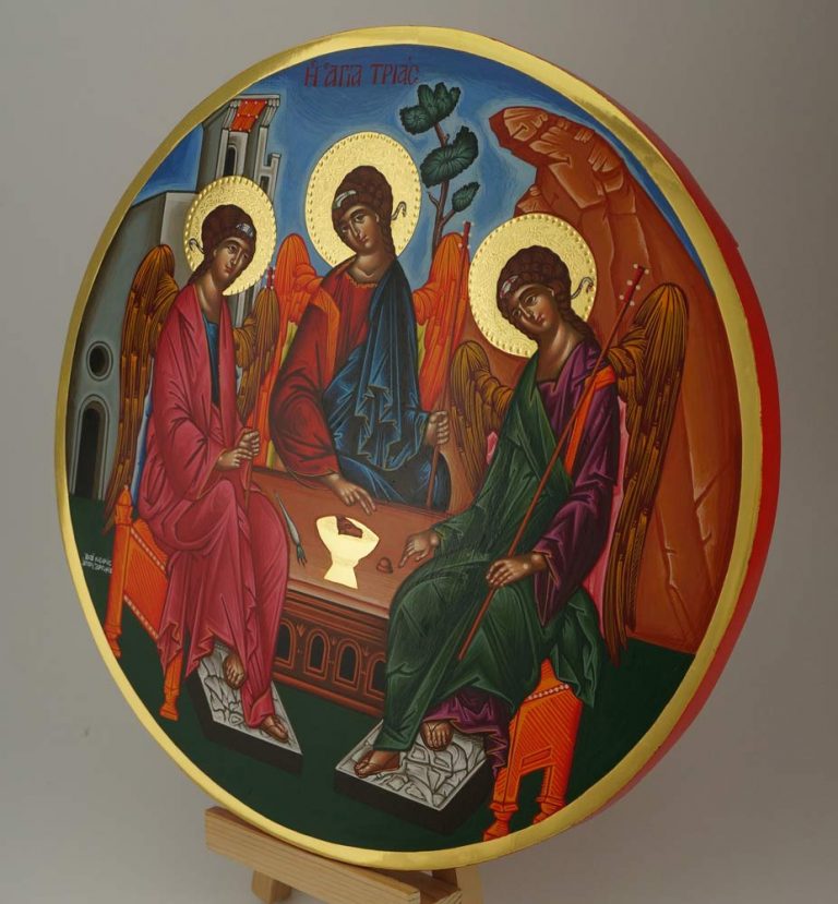 Holy Trinity Round Icon - Orthodox Icons - BlessedMart