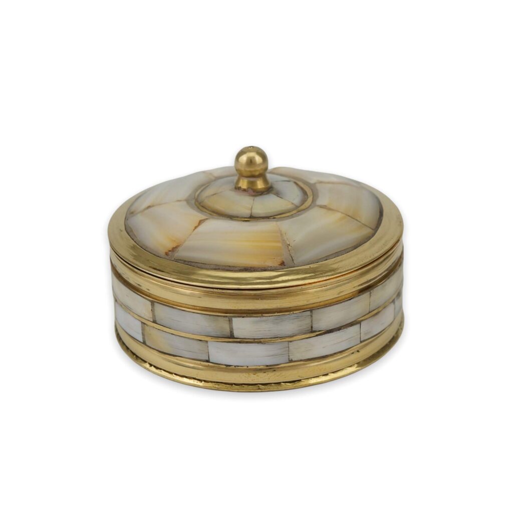 Vintage Round Jewelry Decorative Trinket Box - BlessedMart