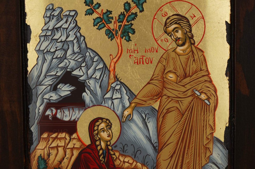 Christ Greeting Mary Magdalene Icon - BlessedMart