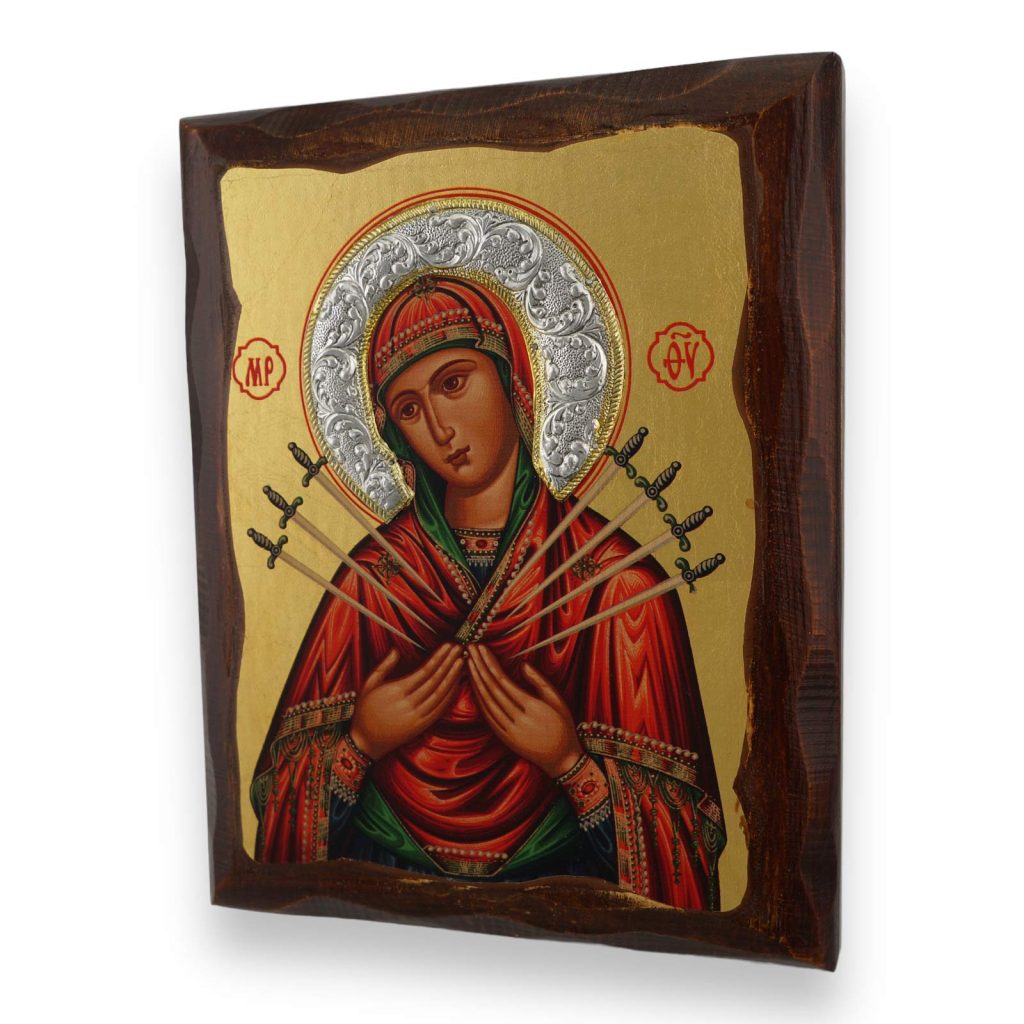 Theotokos Softener of Evil Hearts Icon (metal halo) - Orthodox Icons ...