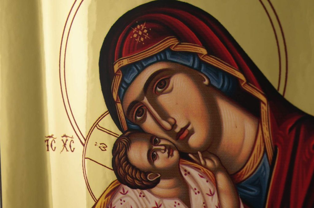 Theotokos Tenderness Icon Hand-painted Orthodox Christian Byzantine