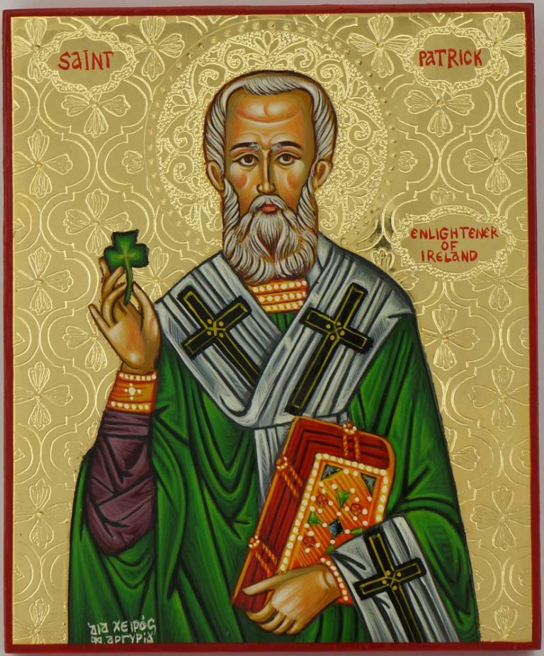 Saint Patrick of Ireland Orthodox Icon - BlessedMart
