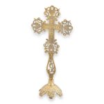Small Brass Standing Cross - Brass Standing Crosses - BlessedMart