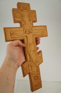 Small Brass Standing Cross - Brass Standing Crosses - BlessedMart