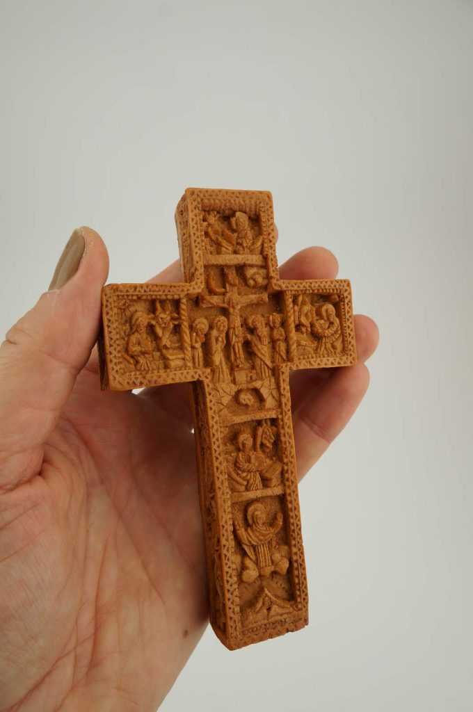 Small Brass Standing Cross - Brass Standing Crosses - BlessedMart