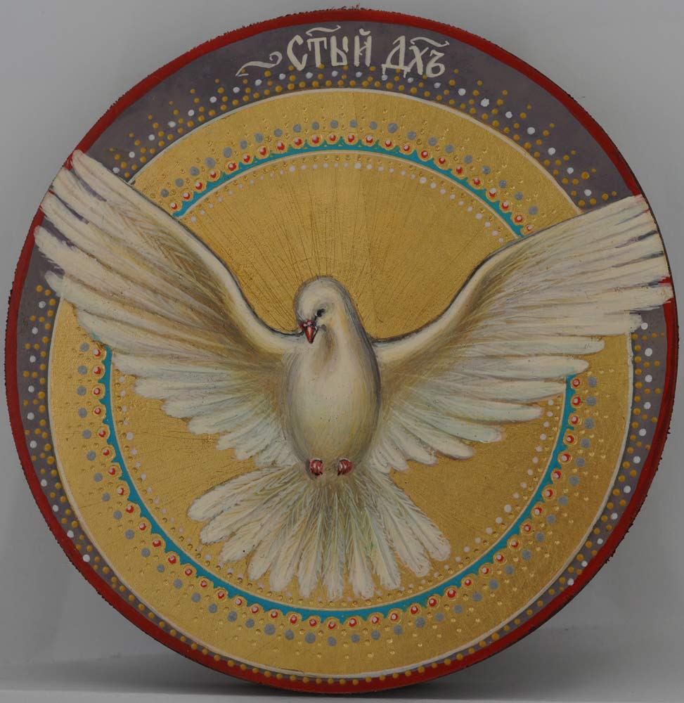 Holy Spirit Dove Round Icon - Orthodox Icons - BlessedMart