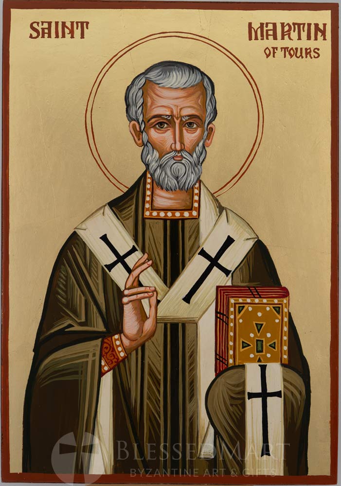 Saint Martin of Tours Icon – Hand-Painted Orthodox & Catholic Icon ...