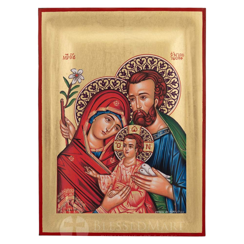 Holy Family Icon – Virgin Mary, Christ & St Joseph | BlessedMart