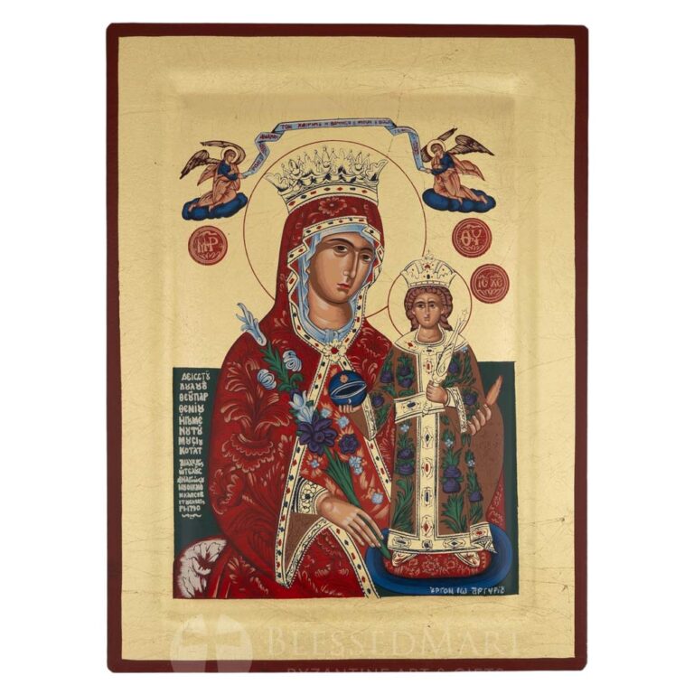 Theotokos the Unfading Rose Icon – Virgin Mary | BlessedMart